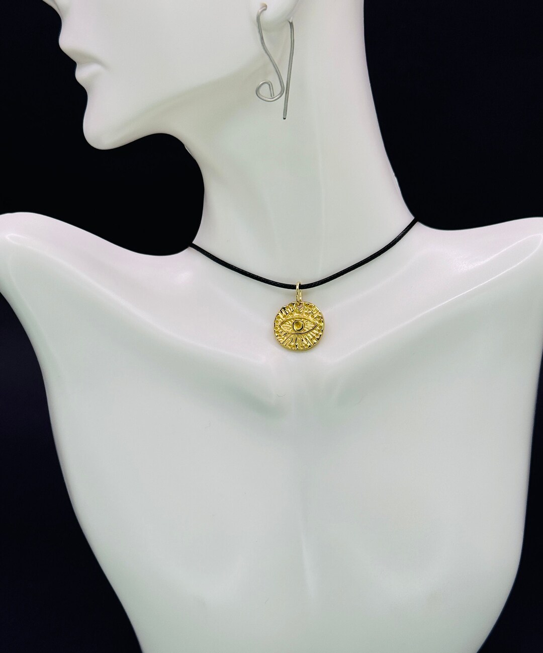 Necklace With Pendant Protective Circle, Gold All Seeing Eye Pendant ...