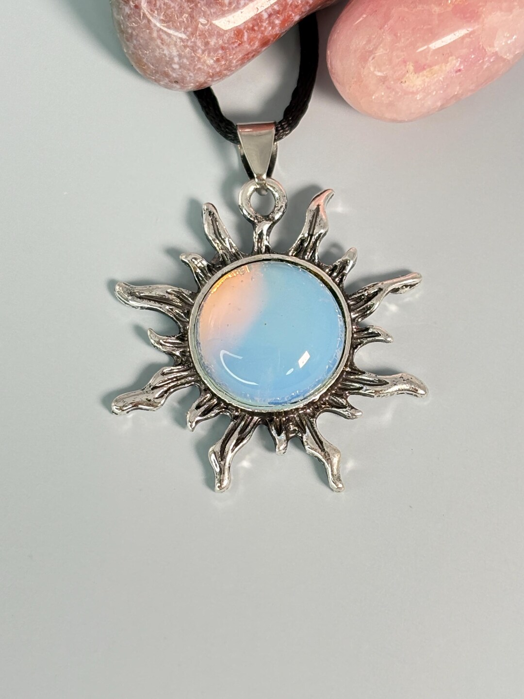 Moonstone Star Flower Sun Protection Pendant Mom Necklace Chunky ...