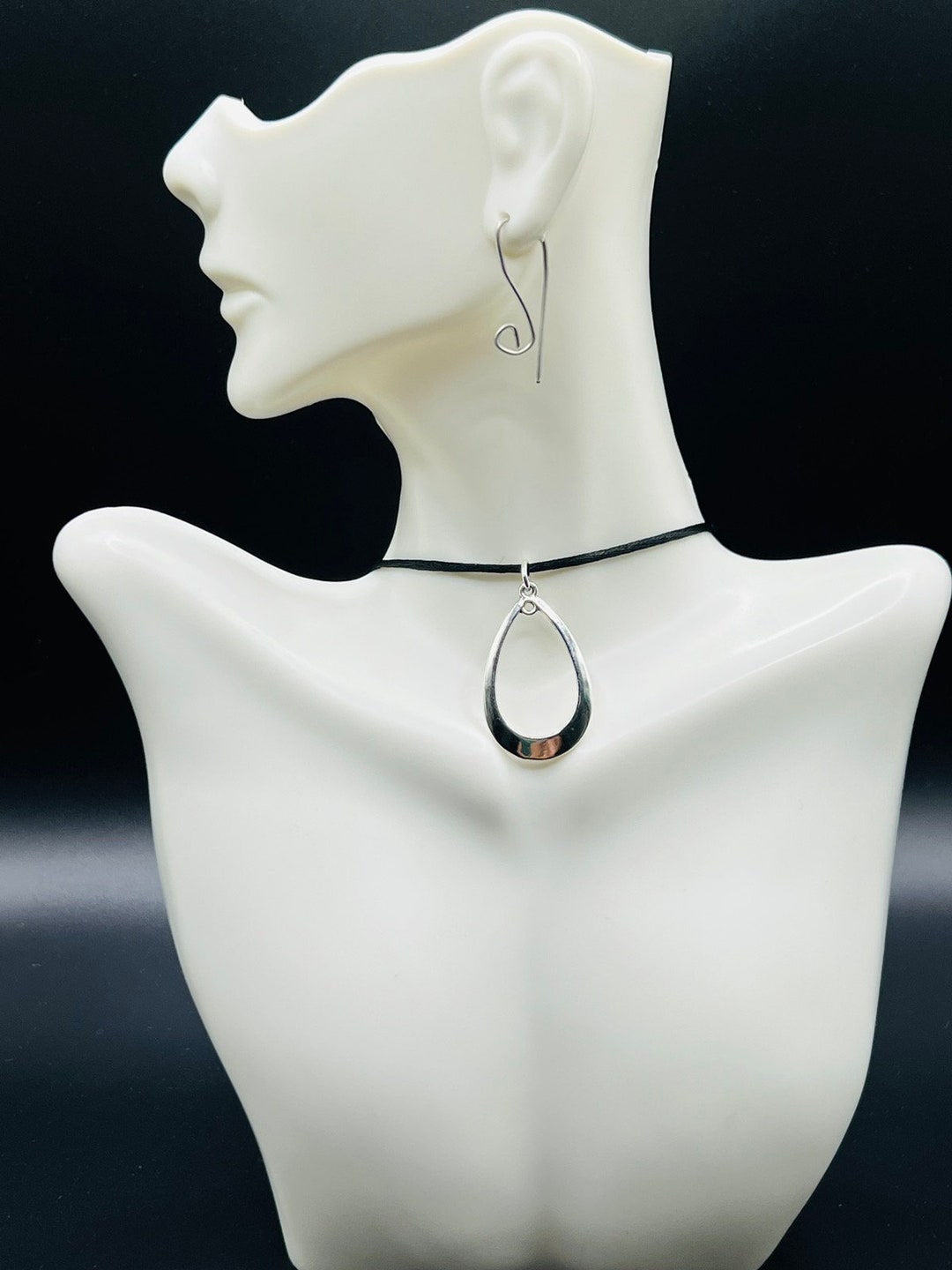 Drop Shaped Pendant, Long Y2K Pendant, Irregular Circle Charm ...
