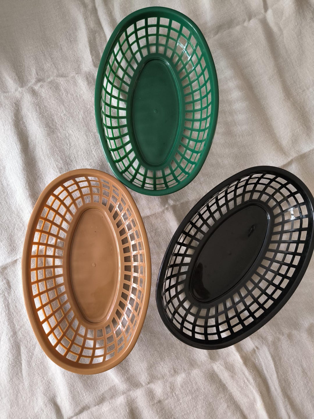 Small Vintage Plastic Baskets Bread Basket - Etsy