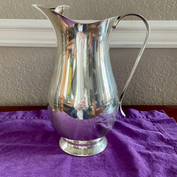 Silver Plate Pitcher - Etsy