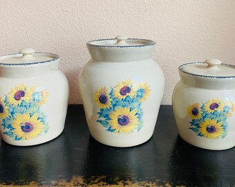 Sunflower Canister Set - Etsy