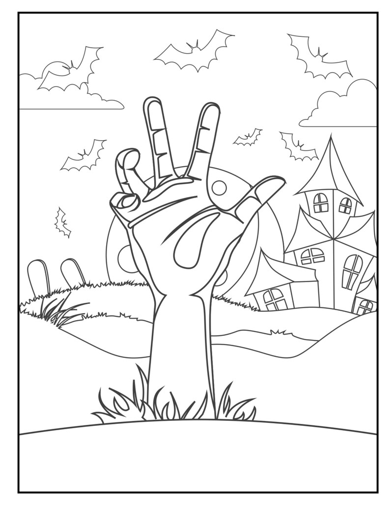 40 Halloween Coloring Pages - Etsy