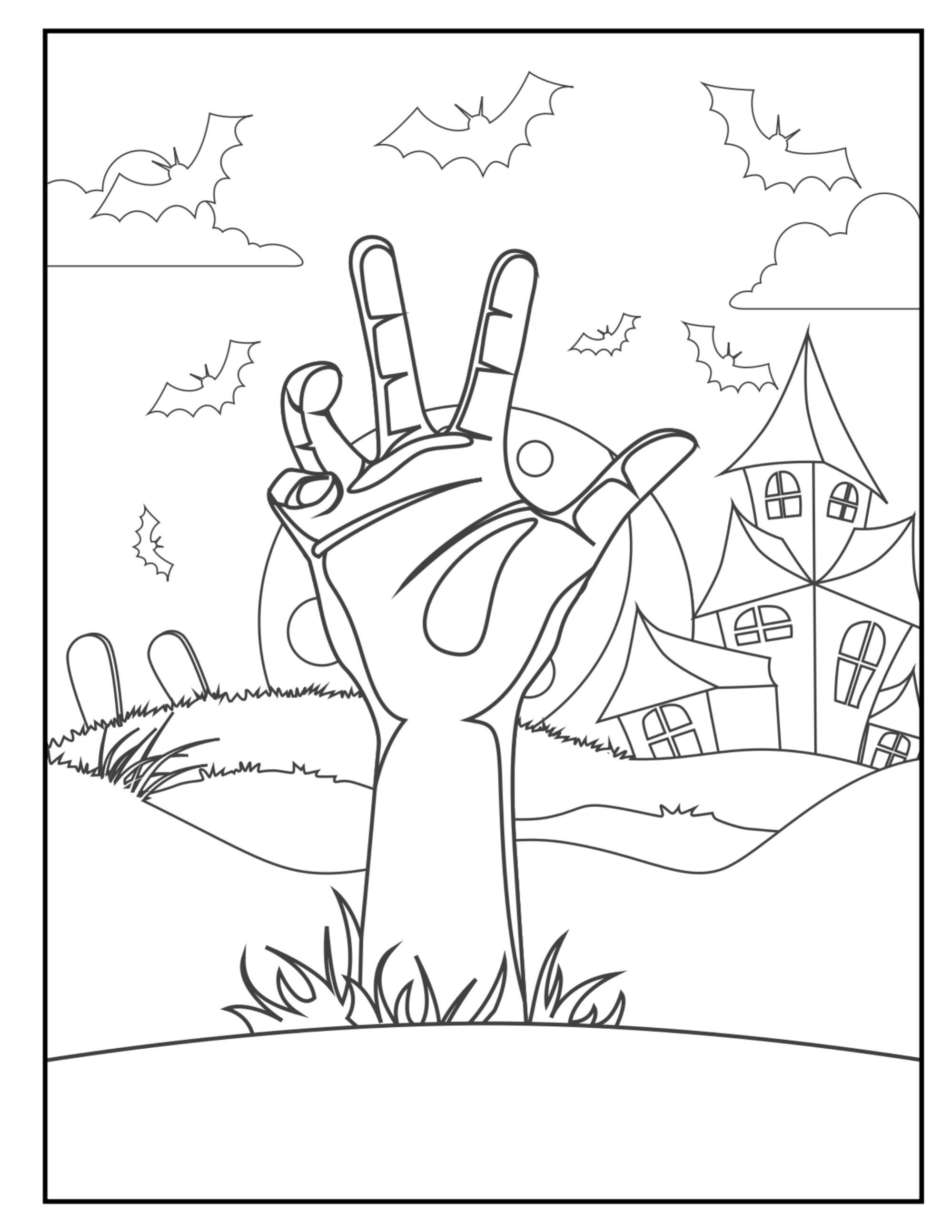 40 Halloween Coloring Pages - Etsy