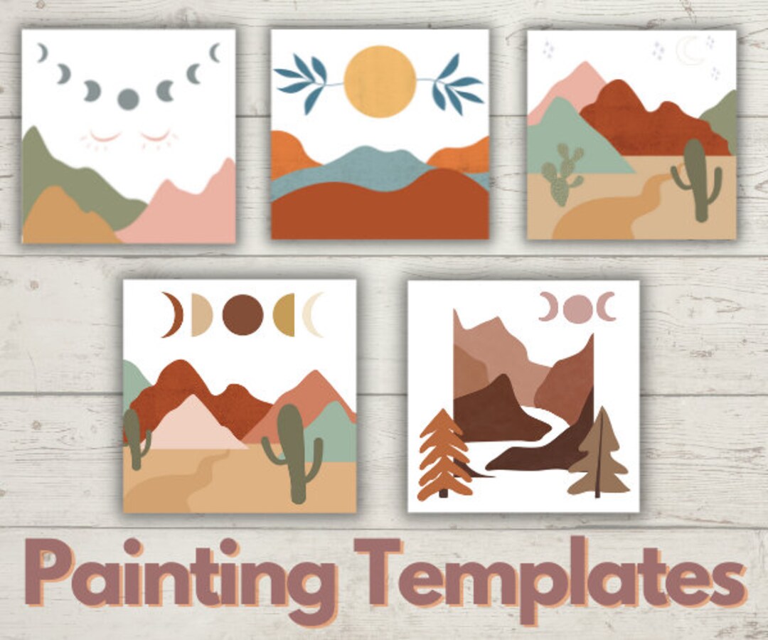 Desert Pack | Paint Template for Download - Etsy