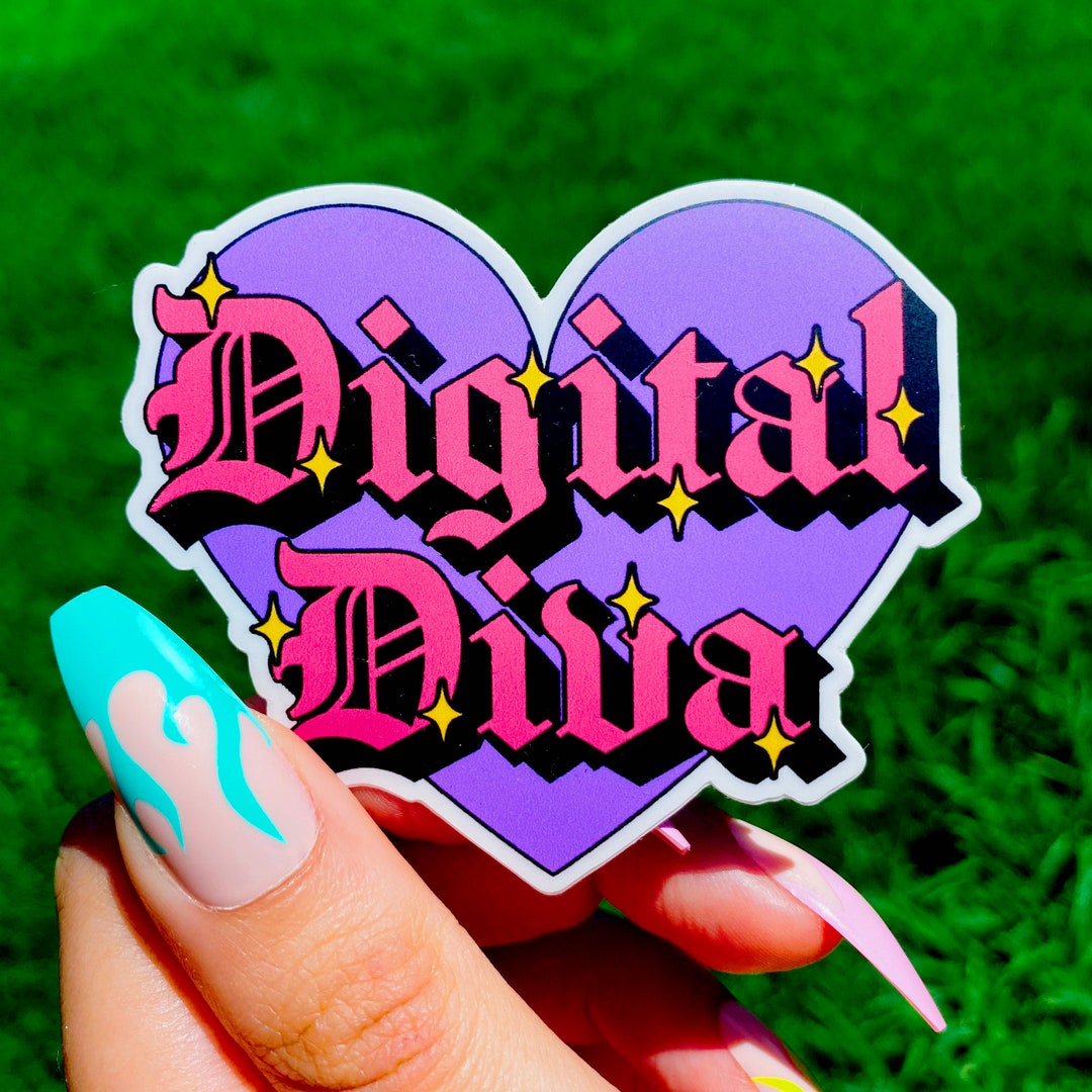 Digital Diva Waterproof Vinyl Sticker Laptop Sticker Water - Etsy