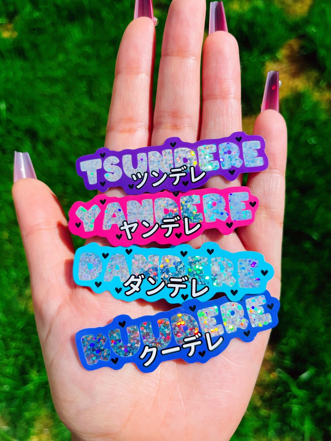 LAST CHANCE Yandere Anime Sticker Tsundere, Dandere, Kuudere Glitter ...