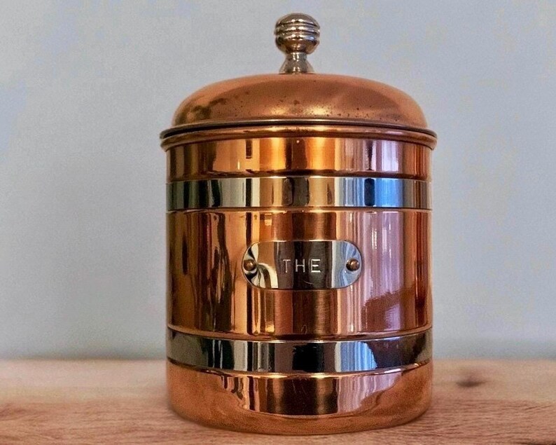 Copper Tea Jar/canister/container, Swedish Vintage Mid-century Modern ...
