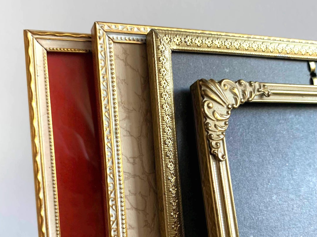Vintage Frame Gallery Sets - Gold Brass Assorted Picture Frames - Etsy