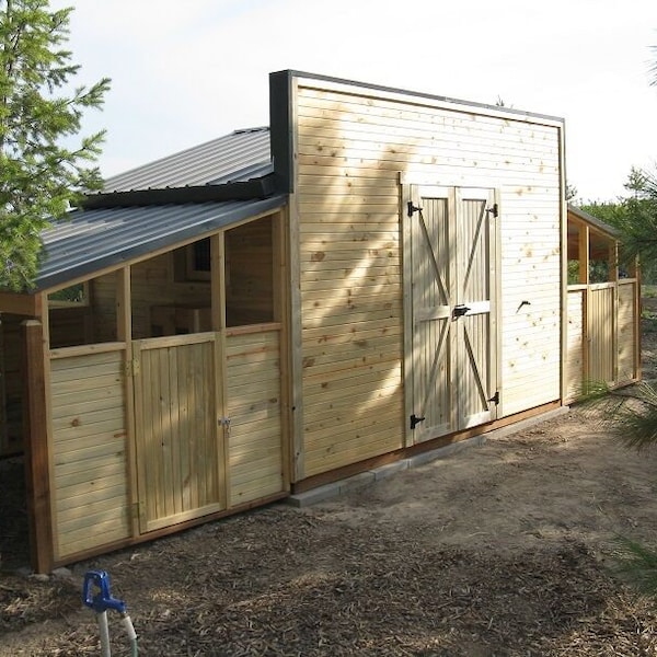 Large Chicken Coop Plans - Etsy