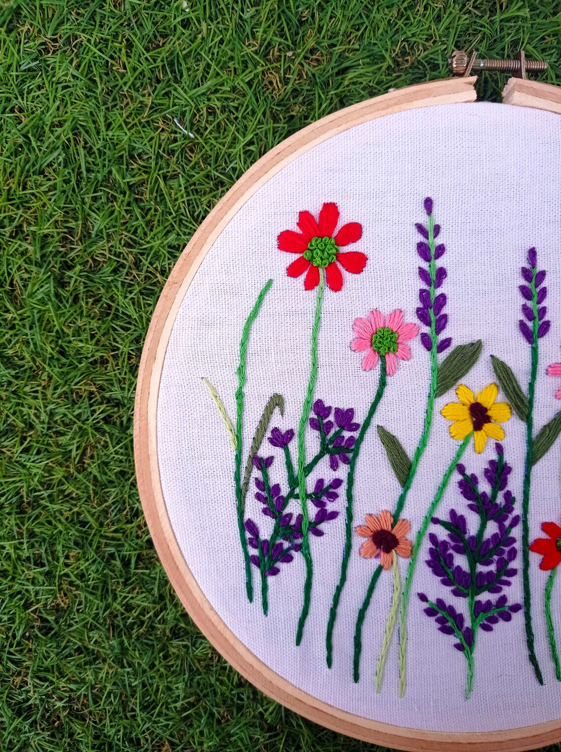 Wild Flower Hand Embroidery, PDF Pattern | Digital Download Embroidery ...