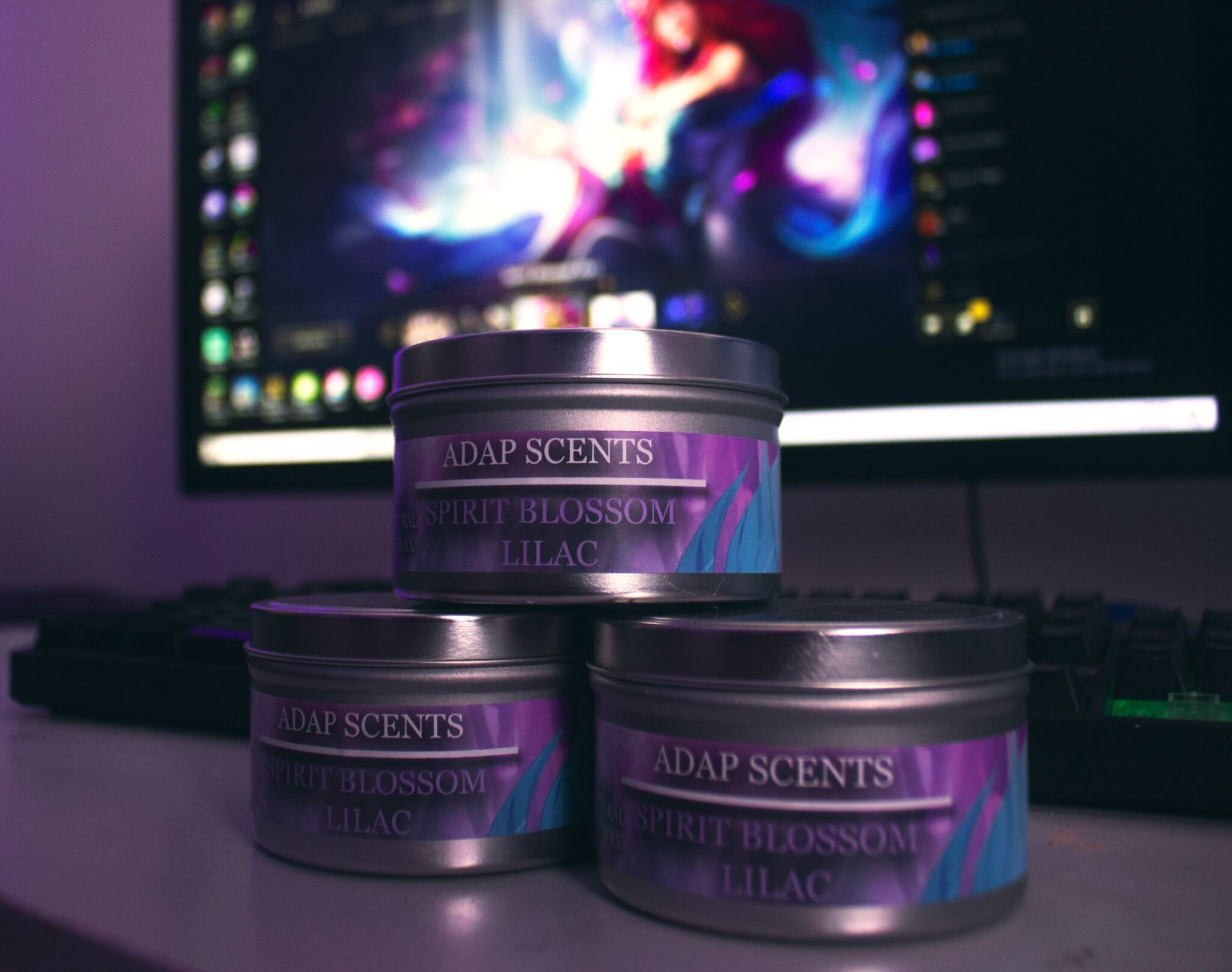 Spirit Blossom Lilac Gaming Candle | League of Legends Gift | Soy ...