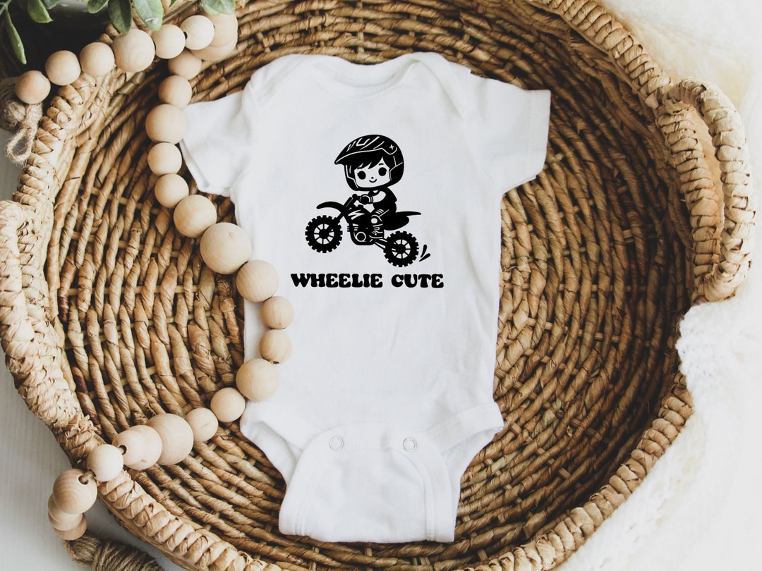 Motorbike Baby Vest, Wheelie Cute, Newborn Gift, Infant, Toddler, Baby ...