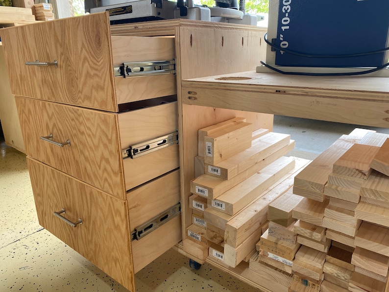 Planer Jointer Milling Cart - Two Tool Mobile Workshop Cart - One ...