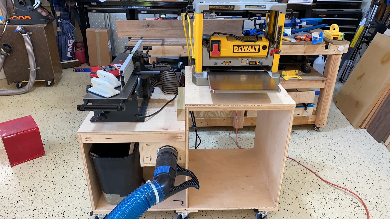Planer Jointer Milling Cart - Two Tool Mobile Workshop Cart - One ...