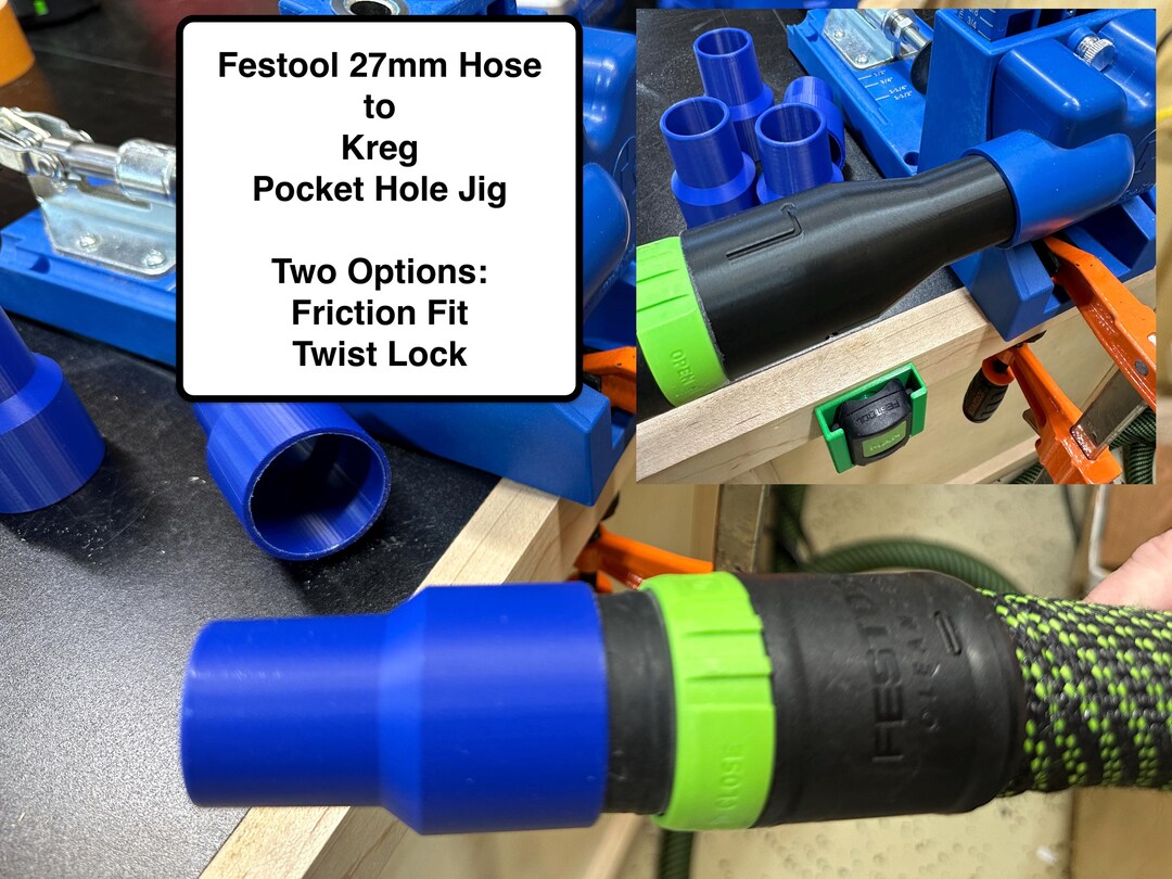 Kreg Pocket Hole Jig Dust Adapter for the Festool Cleantec 27mm - Two ...