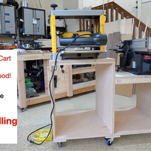 Planer Jointer Milling Cart - Two Tool Mobile Workshop Cart - One ...