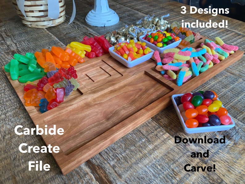 Carbide Create File for Serving Trays Large Tray 3 Designs Download and ...