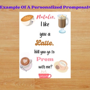 Printable Latte Prom Proposal Sign | Printable Prom Idea | Coffee ...