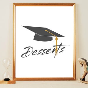 Graduation Dessert Table Sign Printable | Treat Table Sign | Graduation ...