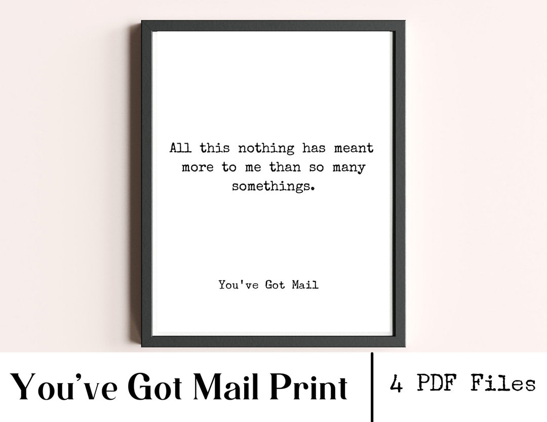 You've Got Mail Quote Print - Etsy