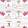 Printable Gymnastics Valentine's Day Card, Pink Background Gymnast ...