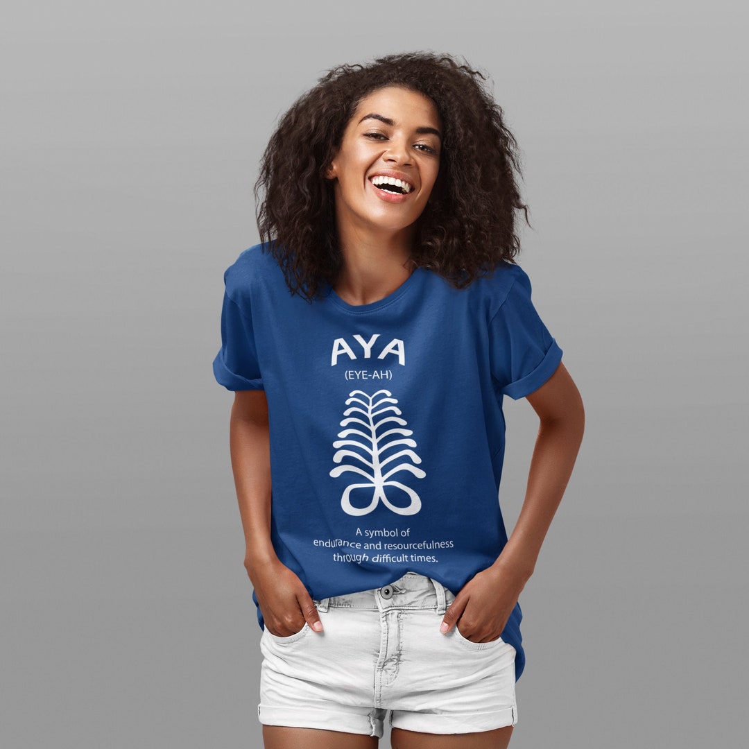 Endurance - AYA - Adinkra Symbol T Shirt African American Black Pride ...