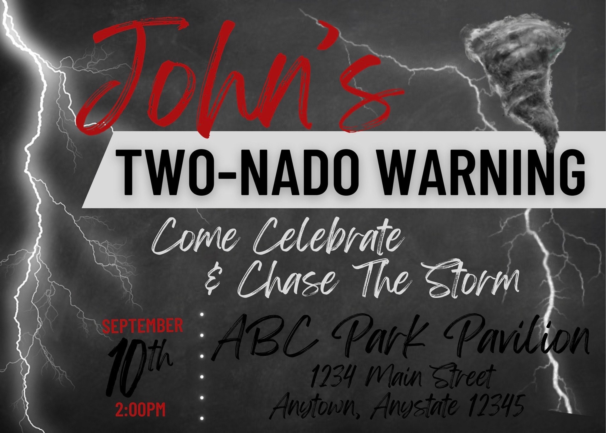 Two-nado Birthday Invitation - Etsy