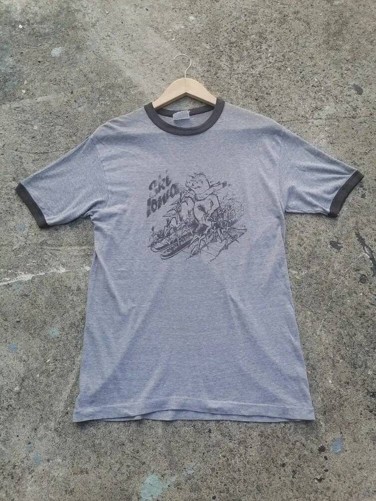 Vintage Hanes Cartoon Ringer Tee - Etsy