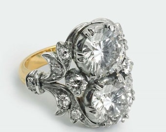 Two Stone Engagement - Etsy