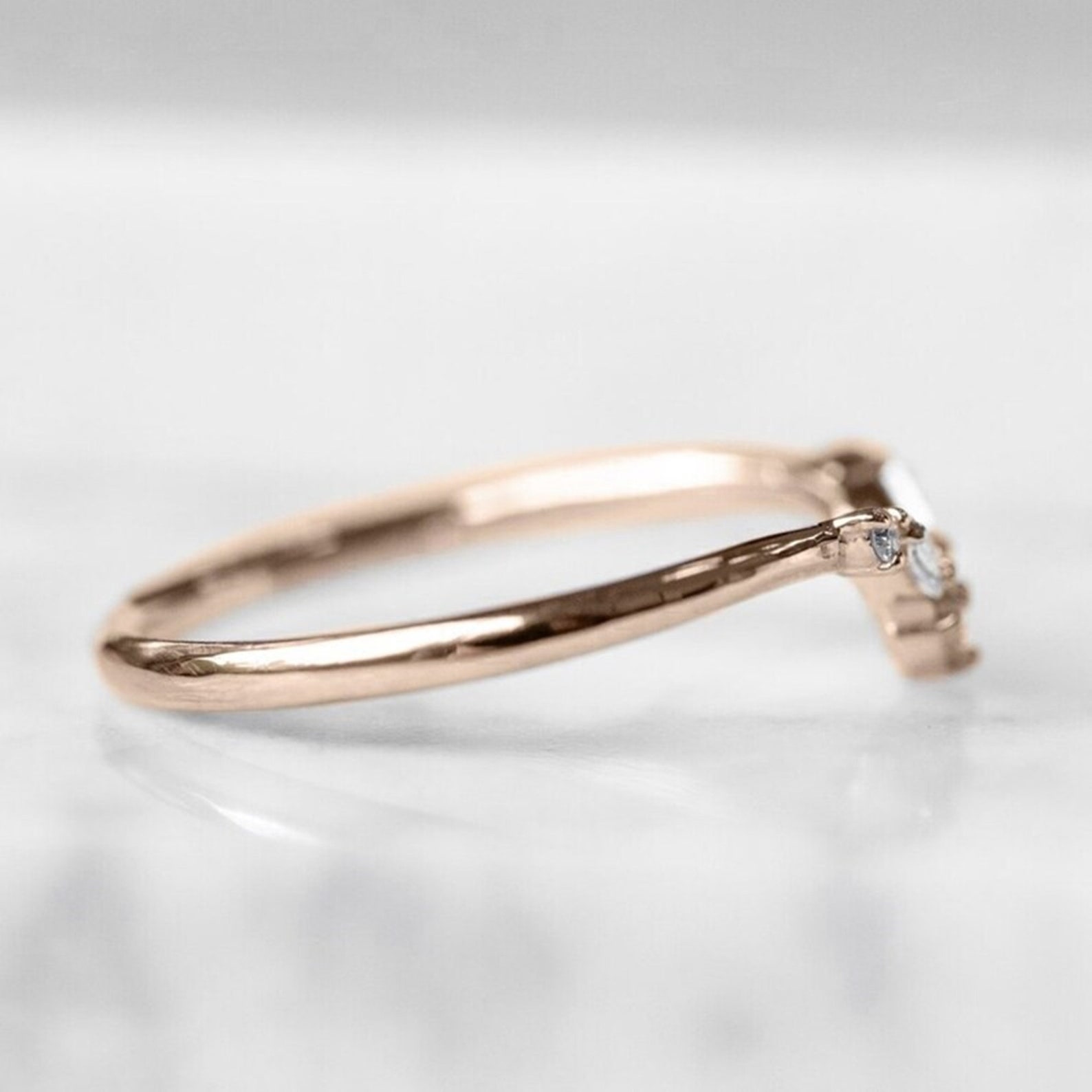 Seven Stone Band Ring Round & Baguette Cut CZ Diamond - Etsy