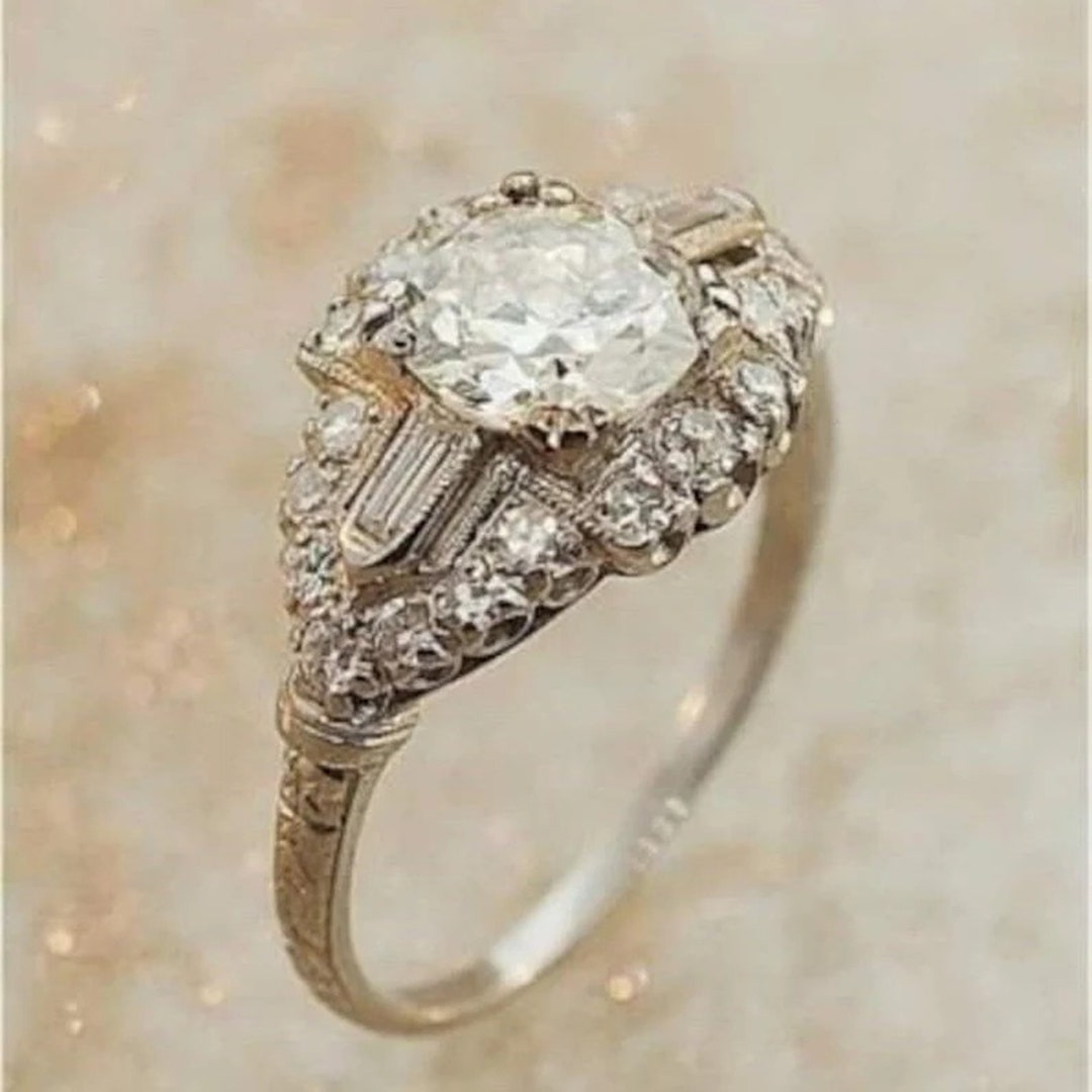Antique Old European Cut Diamond Edwardian Ring, Mother's Day Gift ...