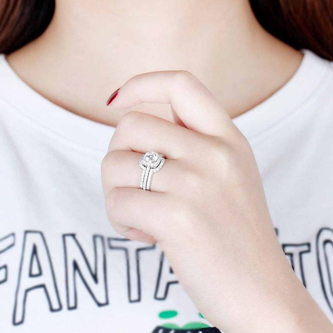 Enhancer Guard Band Wrap Guard Band 2.66CT Cushion Cut - Etsy