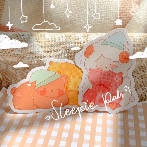 Sleepie Pals Cute Sticker Sleepie Sticker Series Cute | Etsy