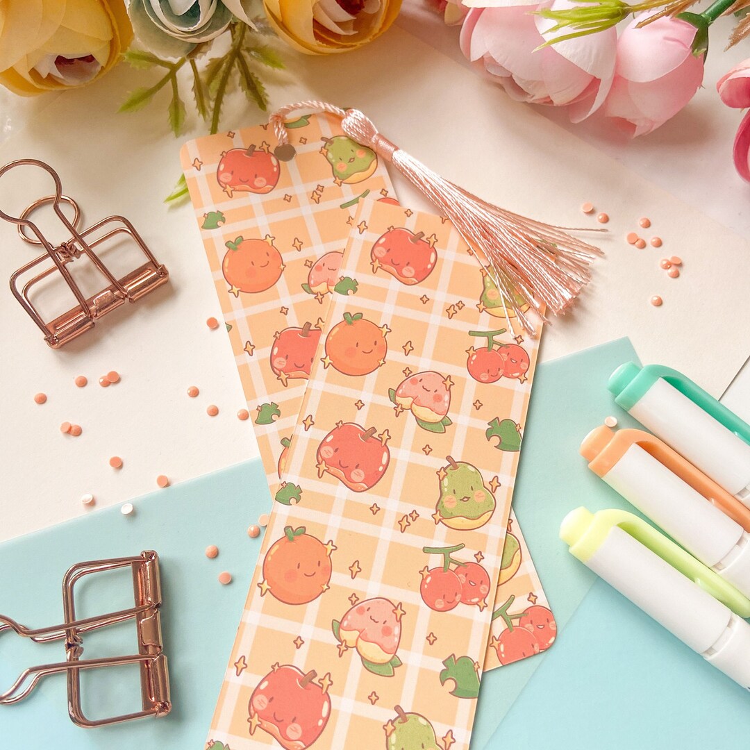 Animal Crossing Fruits Tassel Bookmark Stationery Reading - Etsy UK