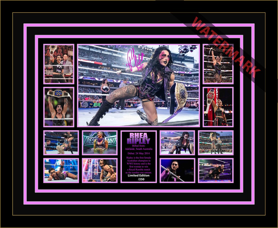 Rhea Ripley WWE Wrestling Champion Memorabilia Limited Edition of 250 ...
