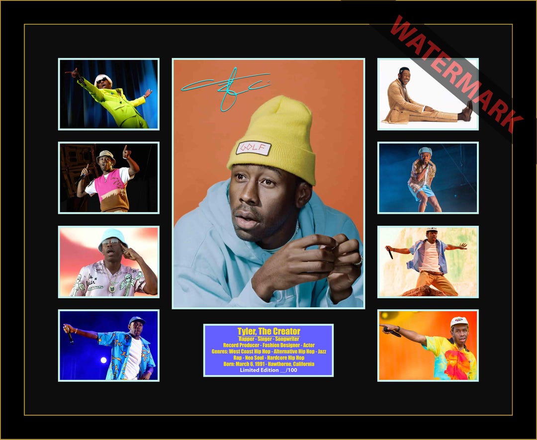 Tyler, the Creator Rapper Memorabilia Limited Edition of 250 Only ...