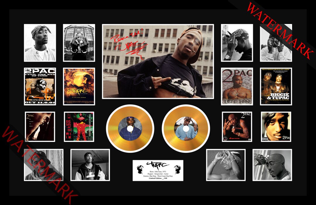 Tupac Gold Vinyl Music Memorabilia Limited Edition of 100 Only Signed ...