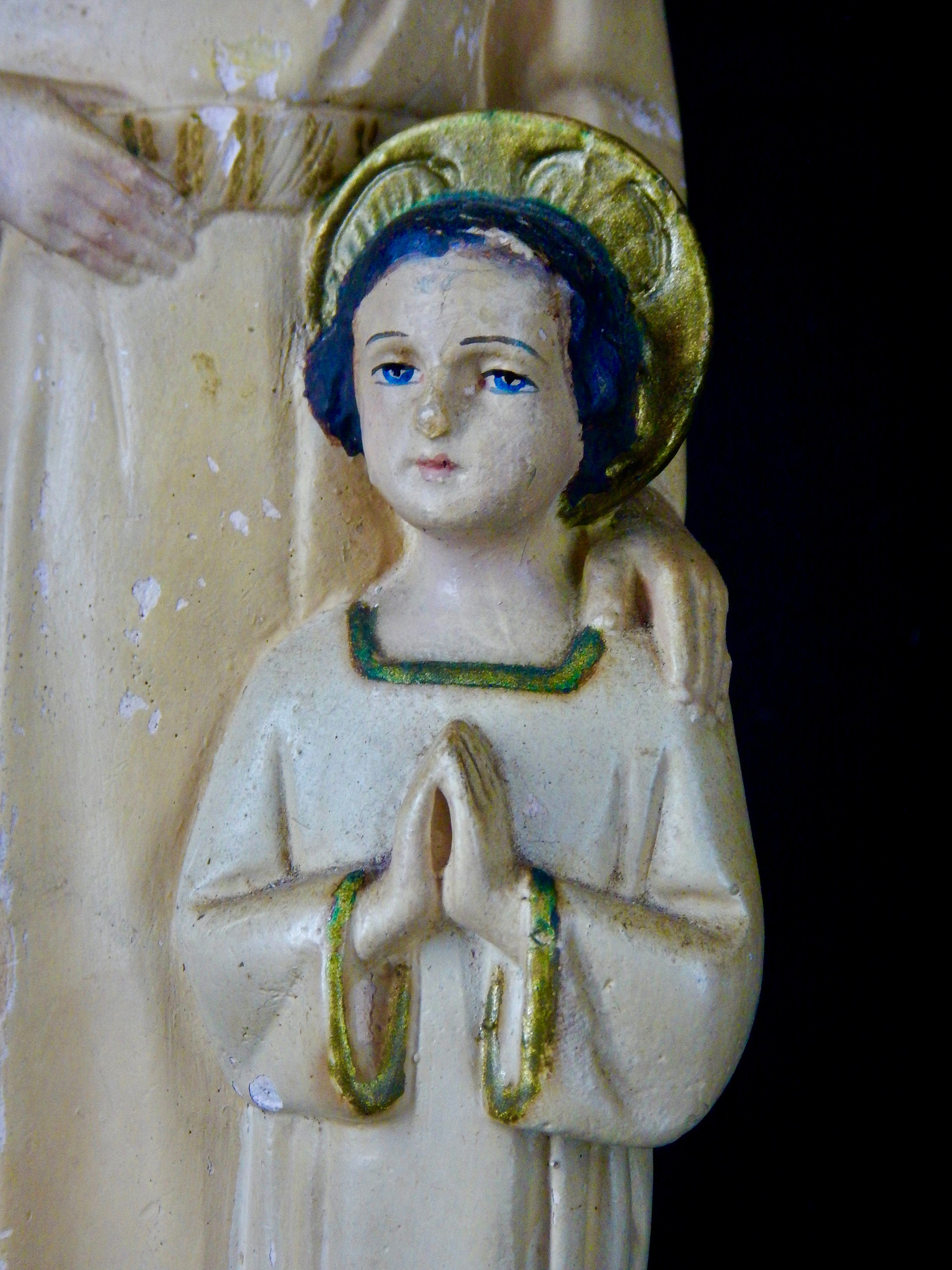 Child Jesus With Joseph Unusual Antique Statue Irish - Etsy
