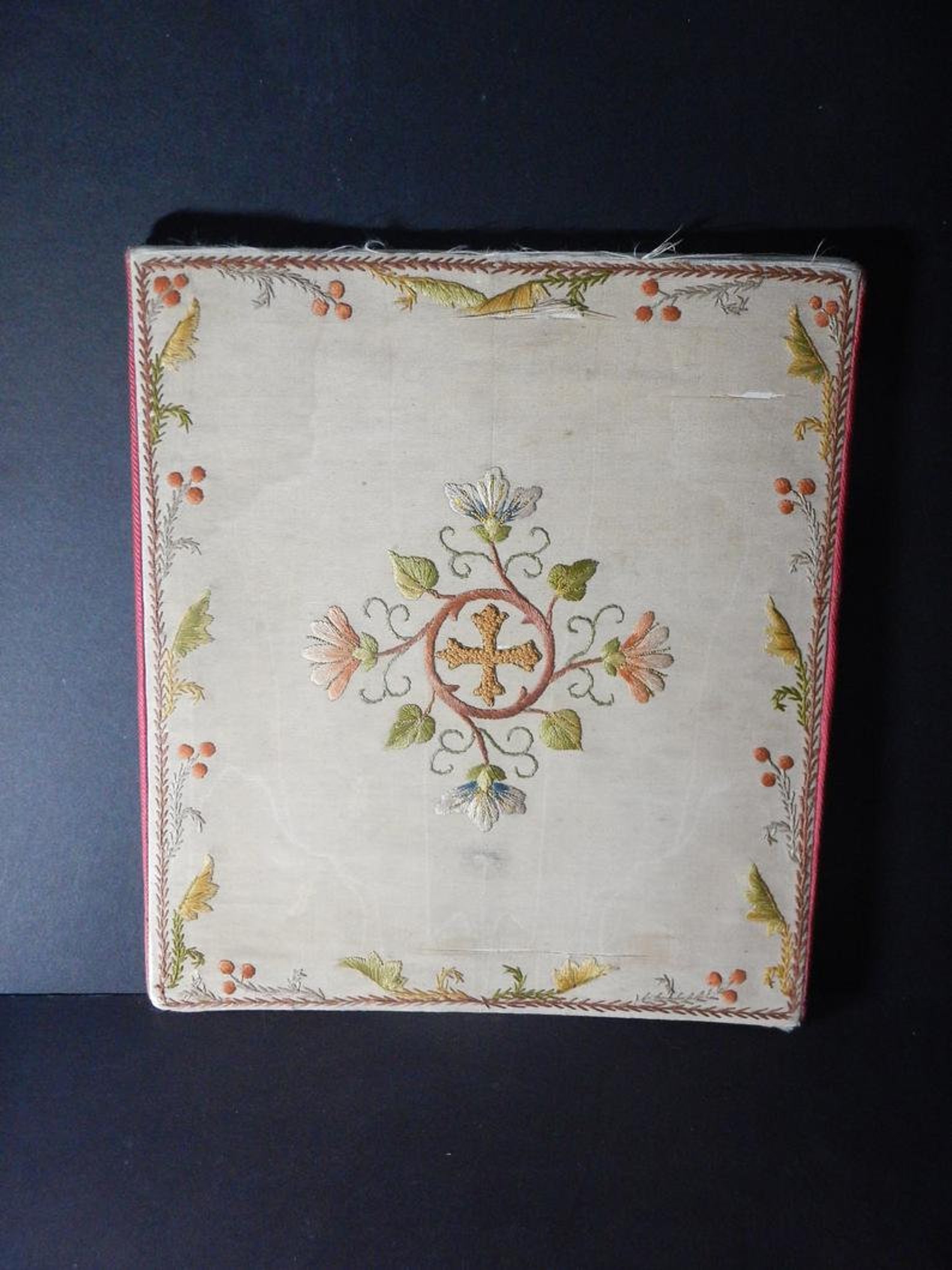 Antique Catholic Burse: Finely Hand Embroidered Silk From - Etsy