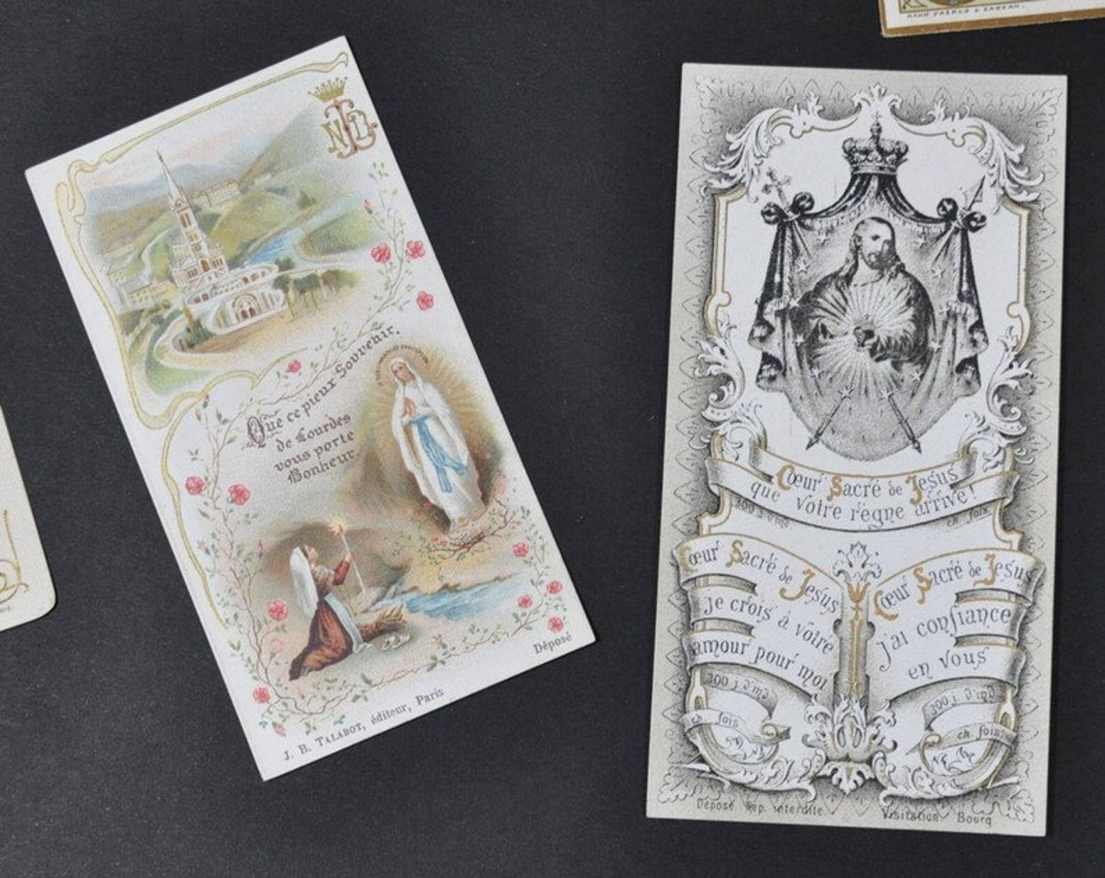 12 Antique French Holy Cards, Prayer Cards for First Communion and ...
