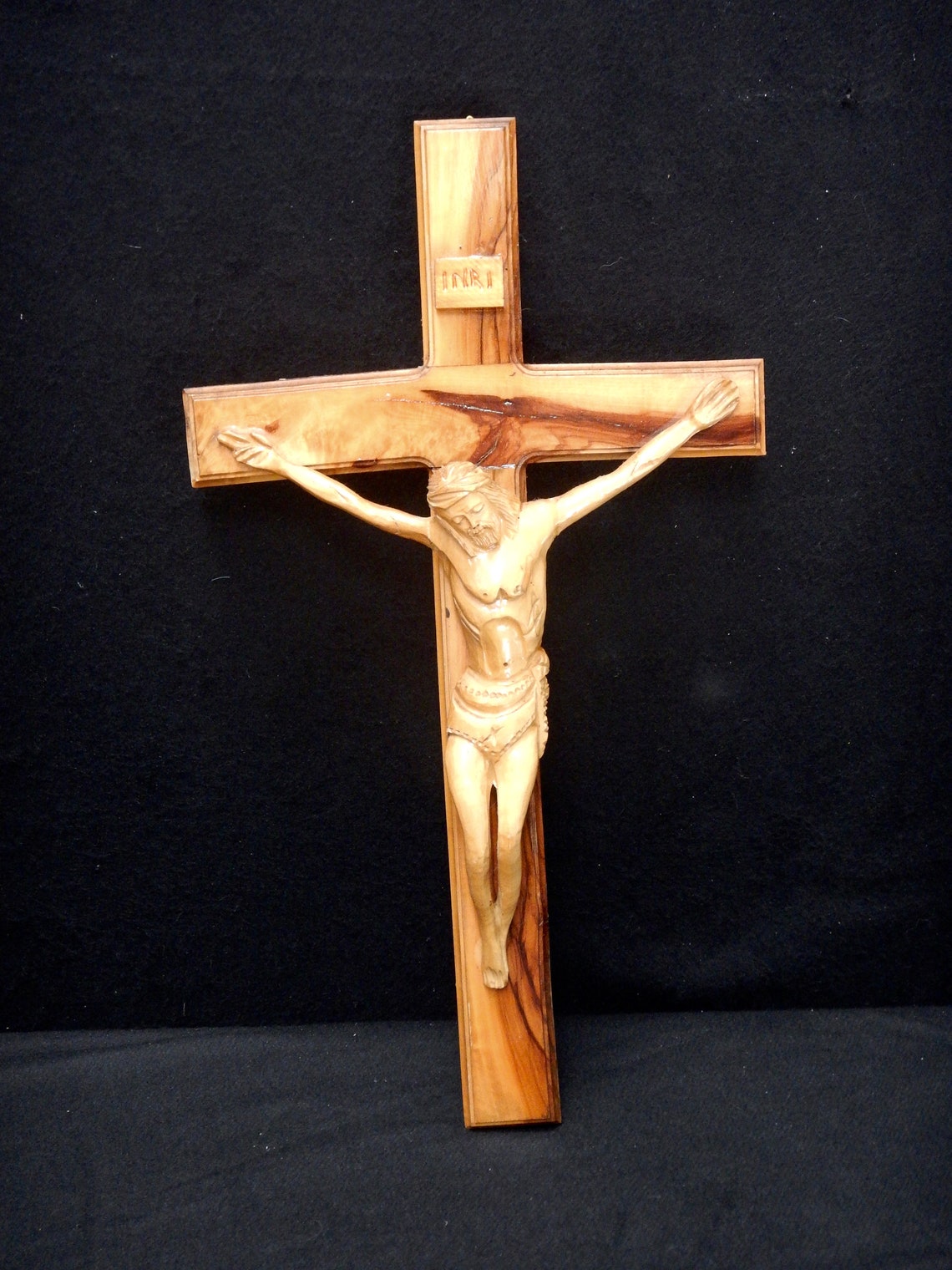 Jerusalem Olive Wood Carved Crucifix Cross Last Century - Etsy