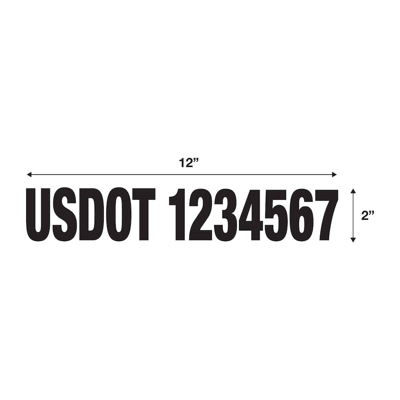 Custom US DOT Number Decal – Truck & Commercial Vehicle Vinyl Sticker ...
