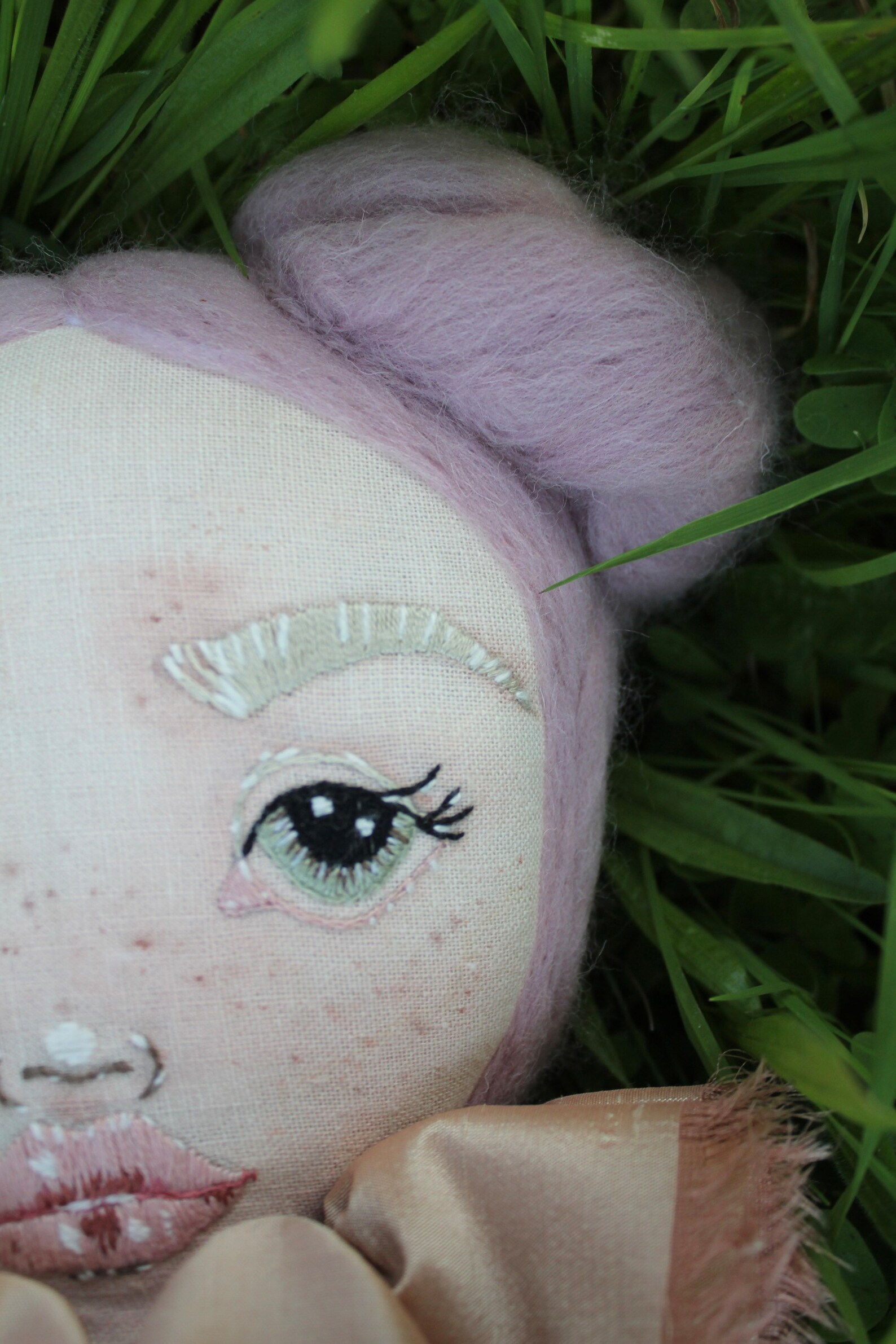 Cloth 20 Inches Doll, Handmade Personalized Rag Doll With Embroidered ...