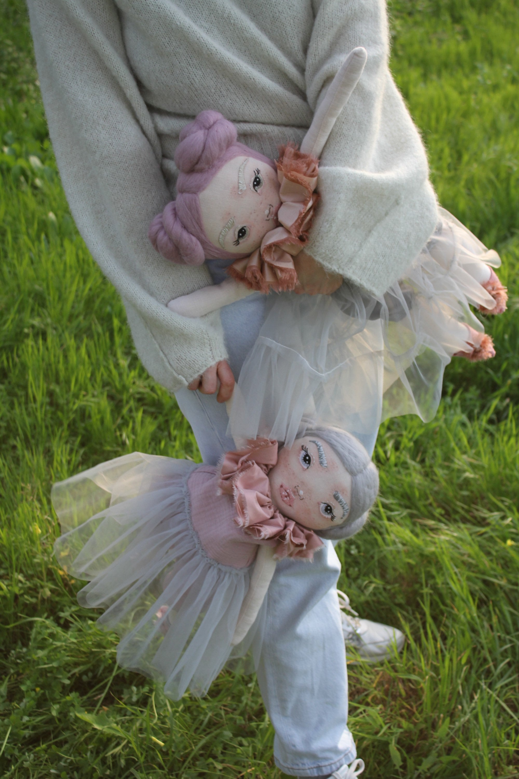 Cloth 20 Inches Doll, Handmade Personalized Rag Doll With Embroidered ...