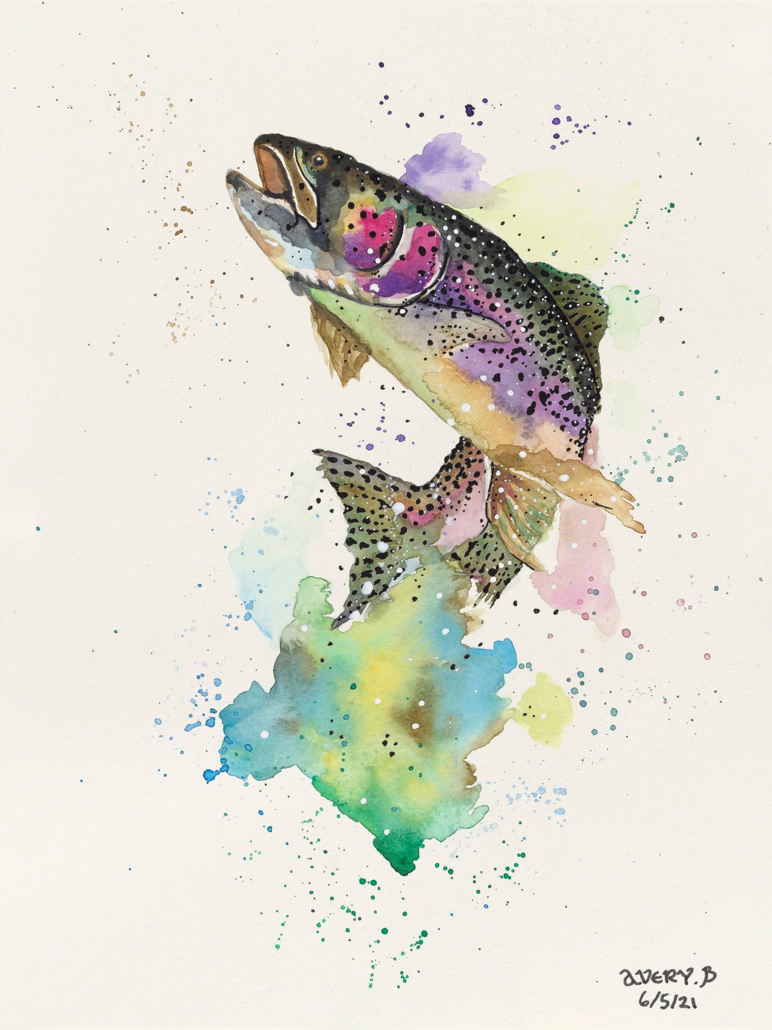Jumping Cutthroat Trout - Etsy