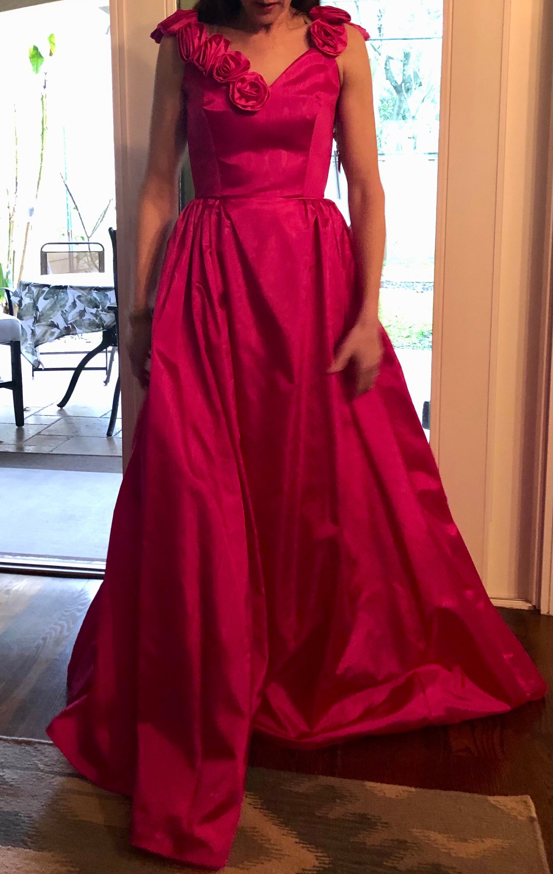 80s Victor Costa Pink Gown - Etsy