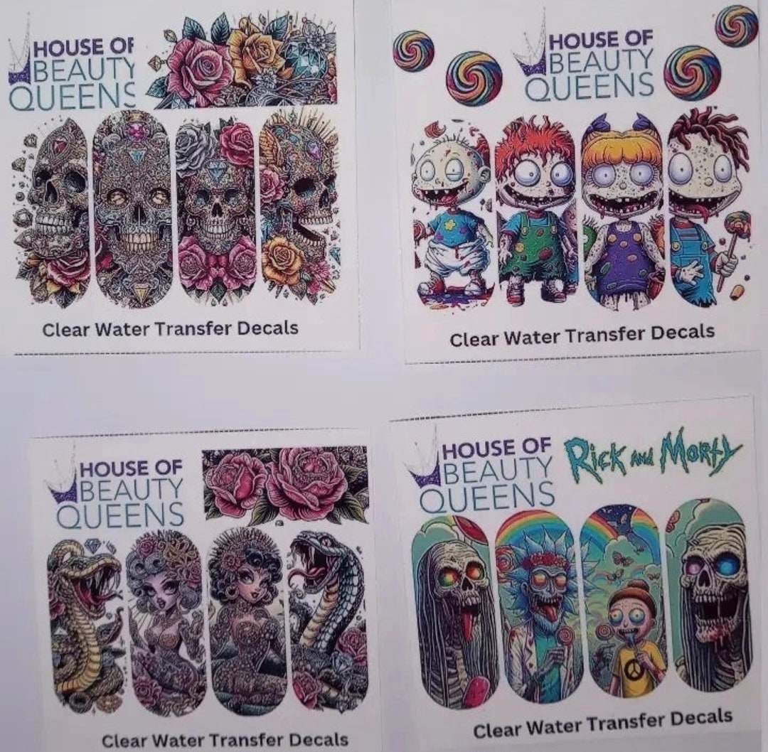 Pack of 4 Water Transfers - Etsy