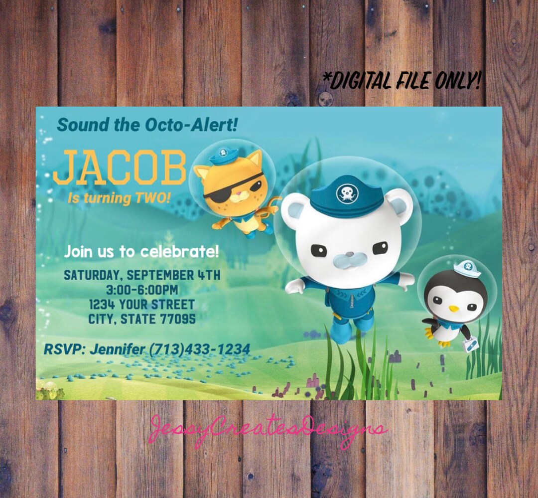 Octonauts Birthday Invitation Digital File Only - Etsy