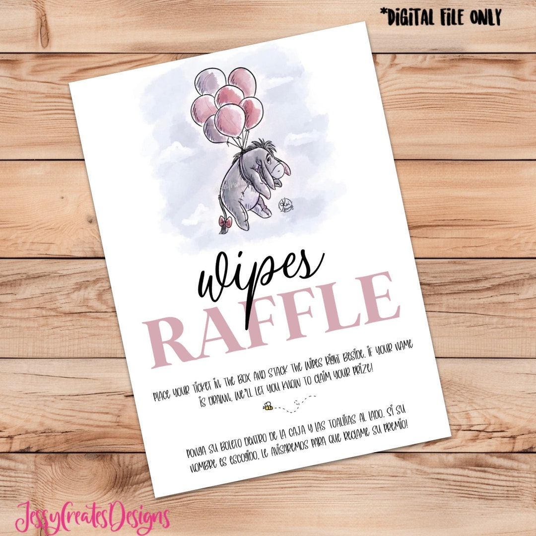 Wipe Raffle Digital Sign Instant Download - Etsy